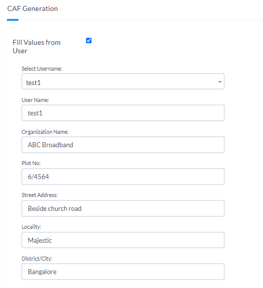 CAF generation - Documentation - Jaze ISP Manager